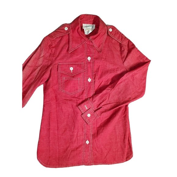 Miss Peg Fifth Ave. | Tops | Miss Peg Fifth Ave Womens 6 Red Shacket ...